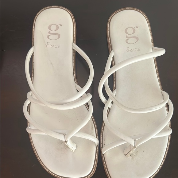 Grace | Shoes | Grace White Minimalist Sandals | Poshmark